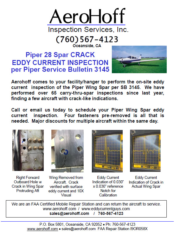 AeroHoff Inspection Services Booth | Piper Owner Society